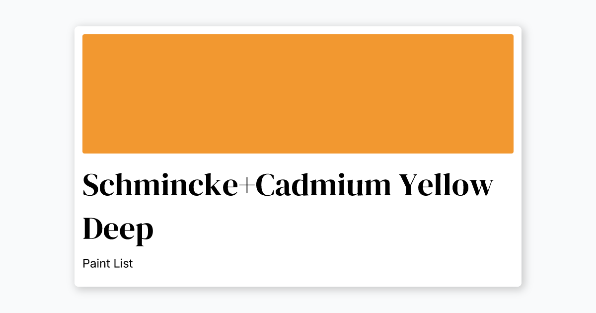 Schmincke Norma Cadmium Yellow Deep